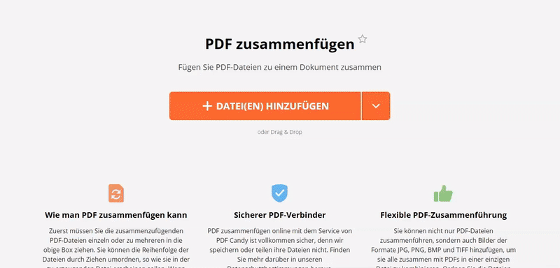 Wie PDF-Dateien Zusammenfügen unter Windows 10? - PDF Candy